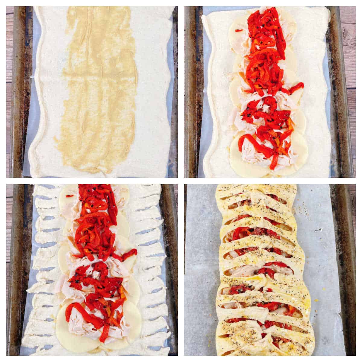 Braided Turkey & Red Pepper Sandwich - Cookaholic Wife