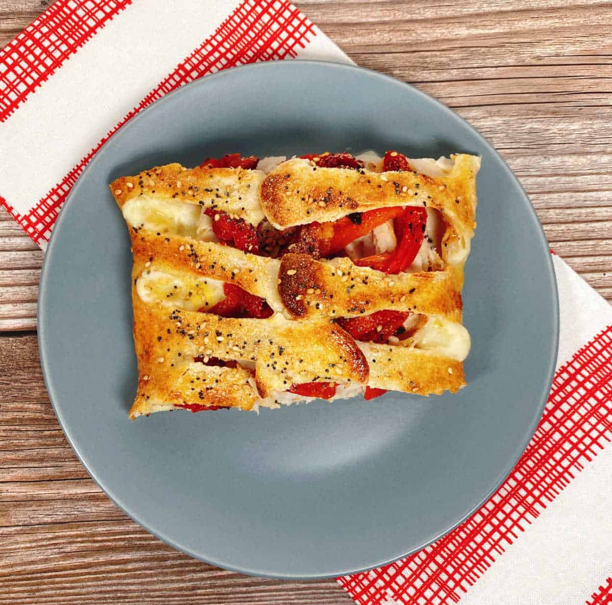 Braided Turkey & Red Pepper Sandwich - Cookaholic Wife