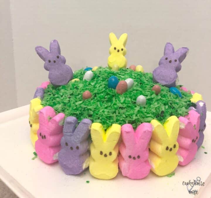 PEEPS Easter Bunny Vanilla Cake - Cookaholic Wife