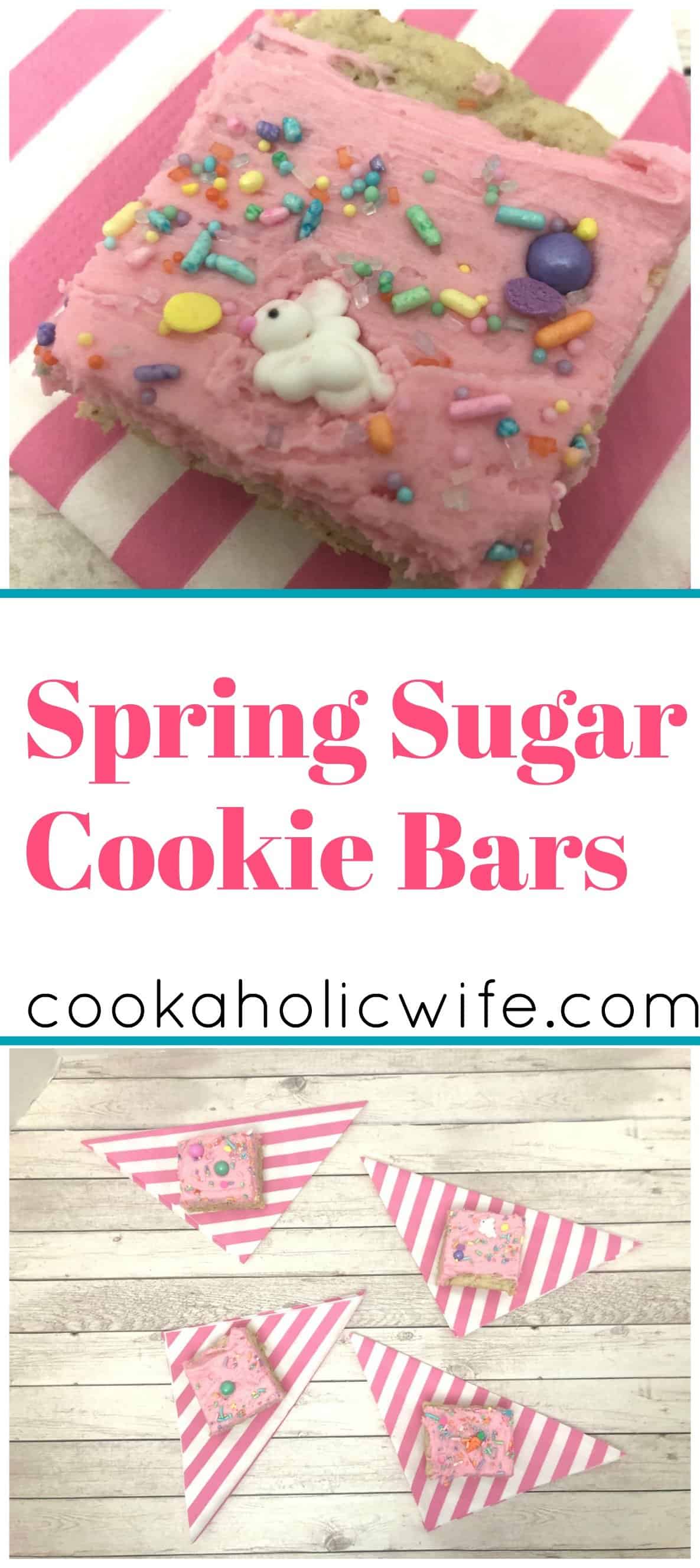 Spring Sugar Cookie Bars - Cookaholic Wife