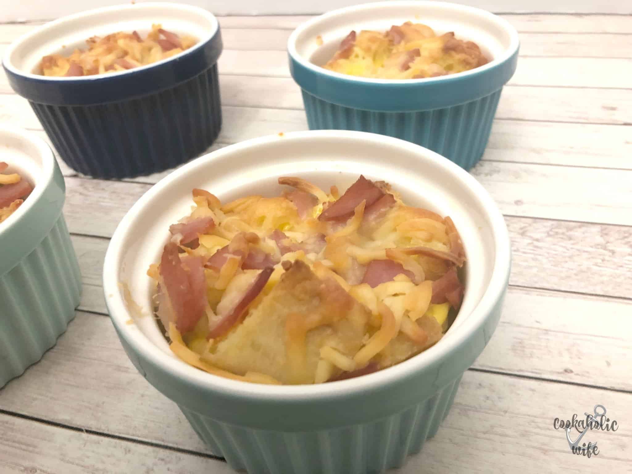 Ham and Cheddar Bread Pudding - Cookaholic Wife