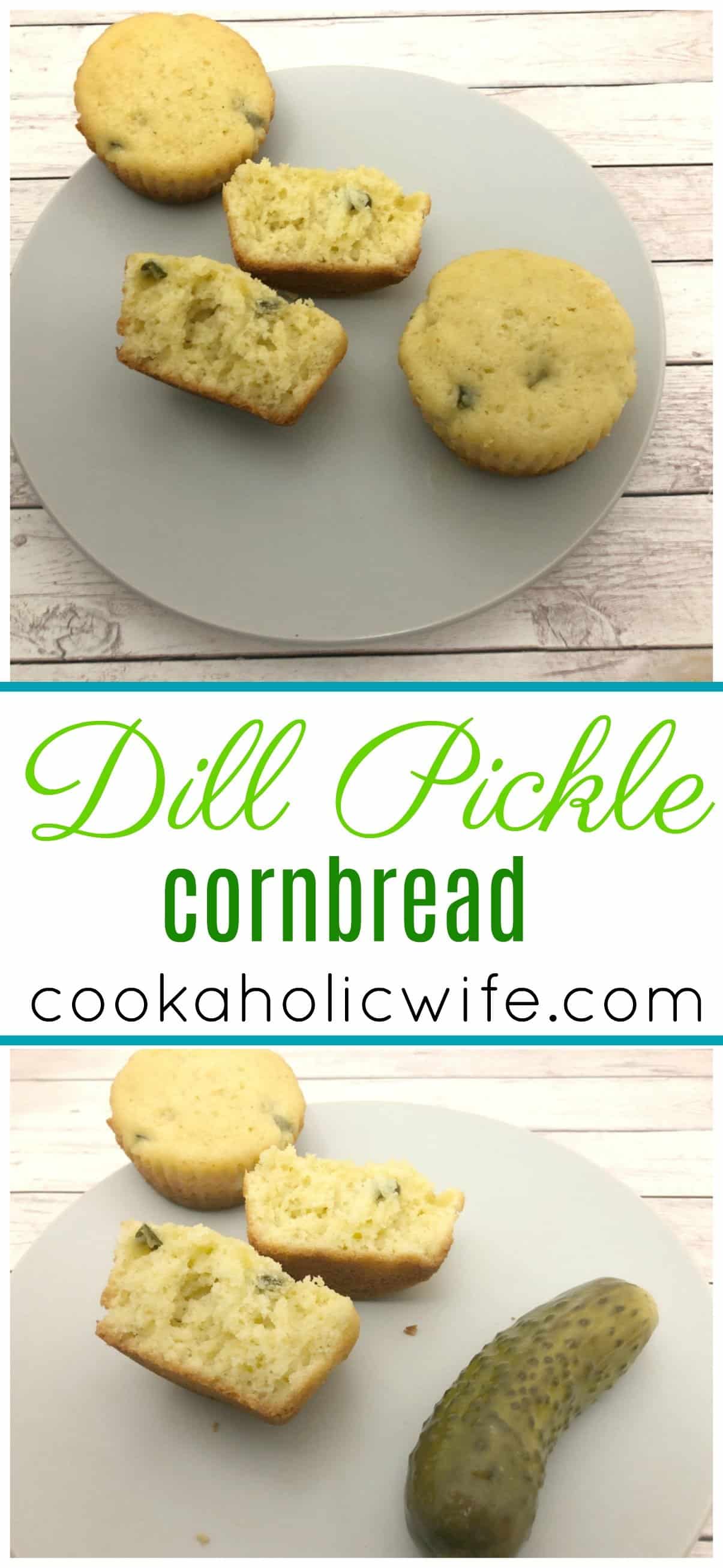 Dill Pickle Cornbread Muffins with Pickle Butter - Cookaholic Wife