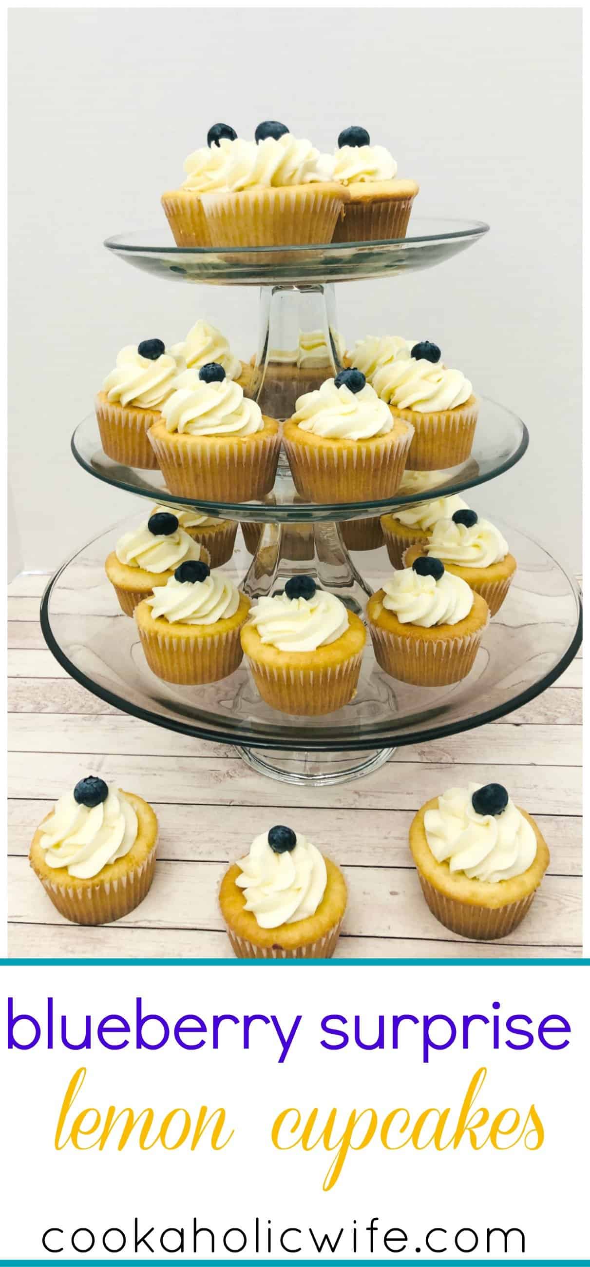 Blueberry Surprise Lemon Cupcakes - Cookaholic Wife
