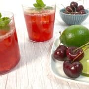 Cherry Lime Bourbon Smash - Cookaholic Wife
